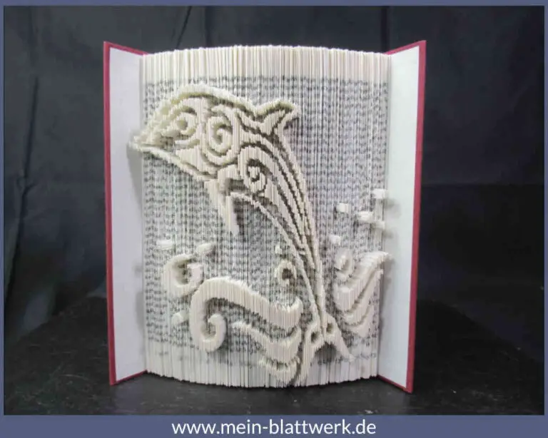 Delfin-Vorlage: Motiv zum Buchfalten - mein-blattwerk