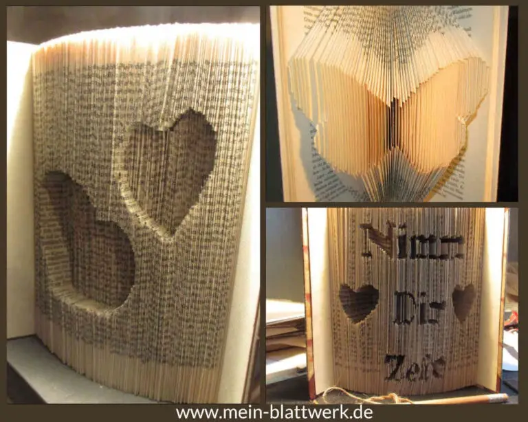 Buch falten: Schmetterling – Kostenlose Vorlage - mein-blattwerk