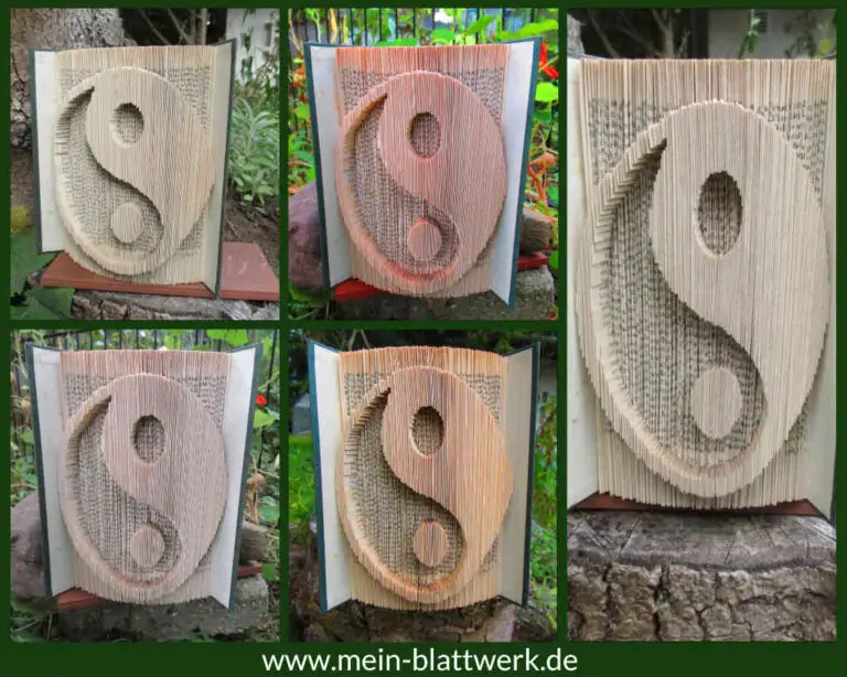 Symbol Ying und Yang basteln: Vorlage zum Ausdrucken - mein-blattwerk