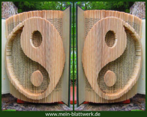 Symbol Ying und Yang basteln: Vorlage zum Ausdrucken - mein-blattwerk